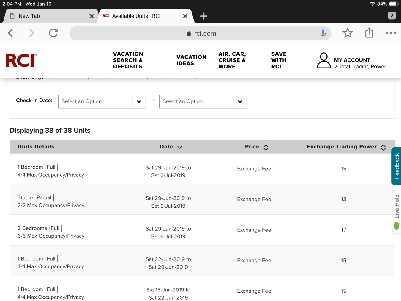 HGVC inventory in RCI | Timeshare Users Group Online Owner Forums